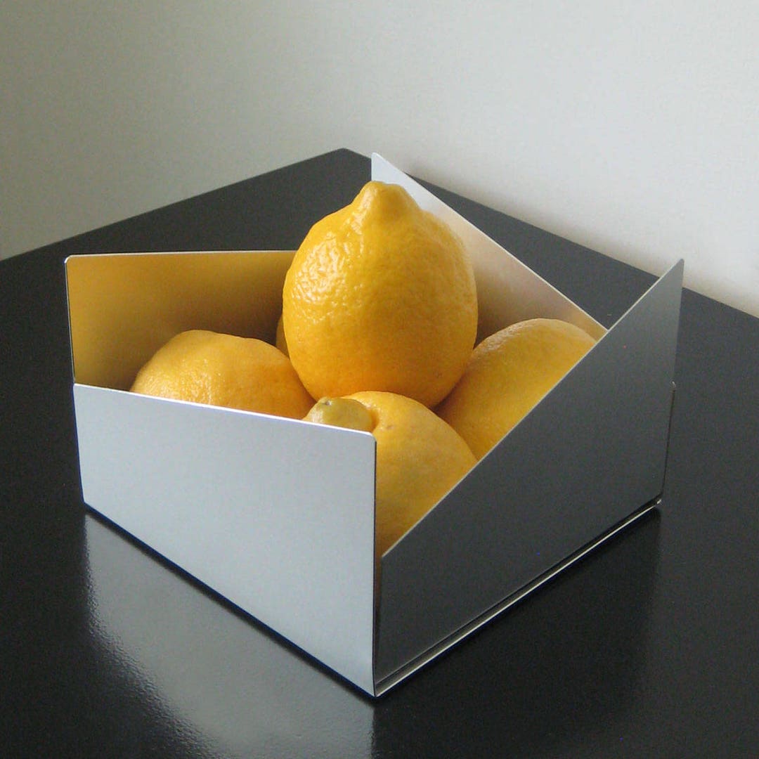 Asymmetrical 6" Square Metal Container - Etsy