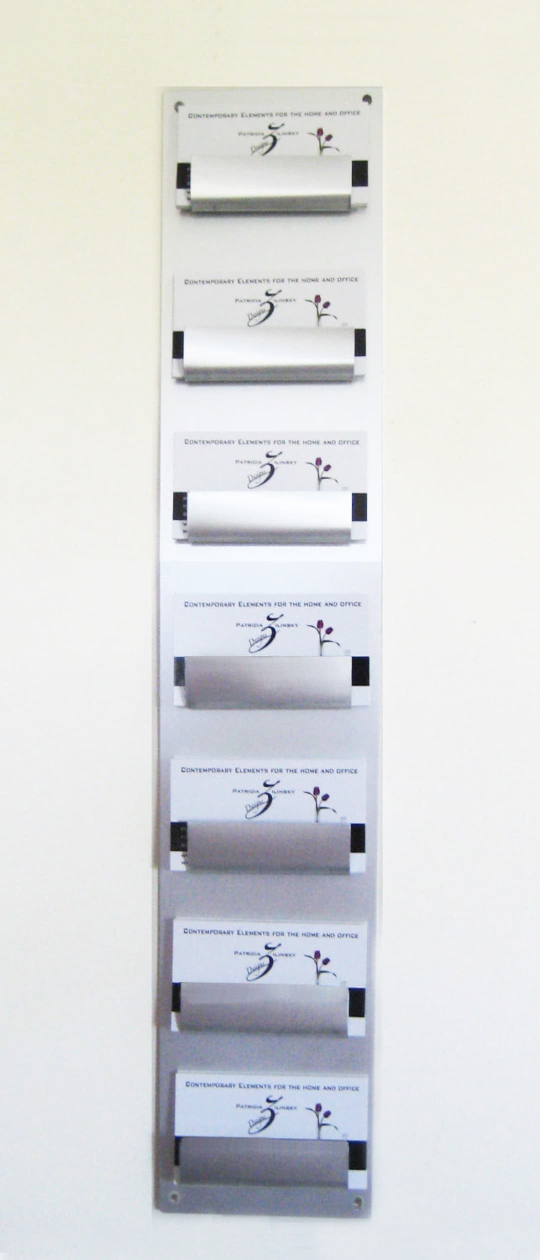 Wall Mount 7 Pocket Business Card Holder - Etsy