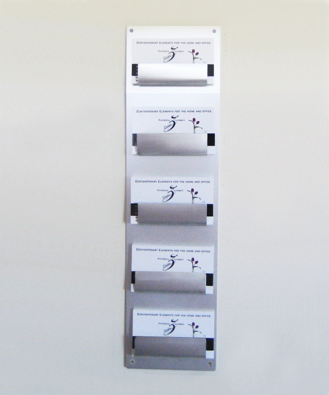 Wall Mount Five Pocket Business Card Holder - Etsy