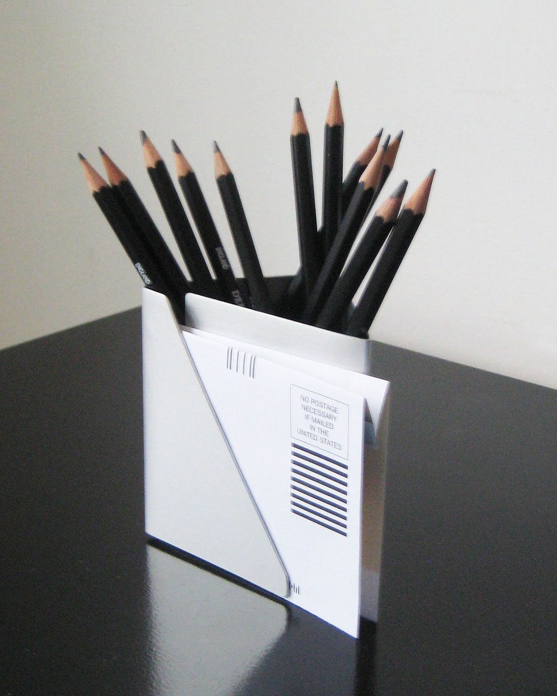 Modern Metal Triangle Asymmetrical Pen/pencil Cup/notepad or Business ...