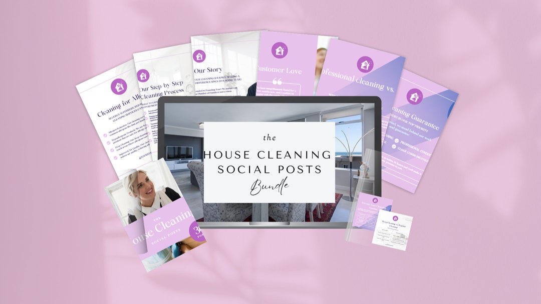 Cleaning Business Social Media Posts: Canva Templates (digital Download ...