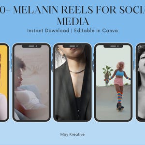 100+ Melanin Women Videos Reels Digital Download for Social Media ...