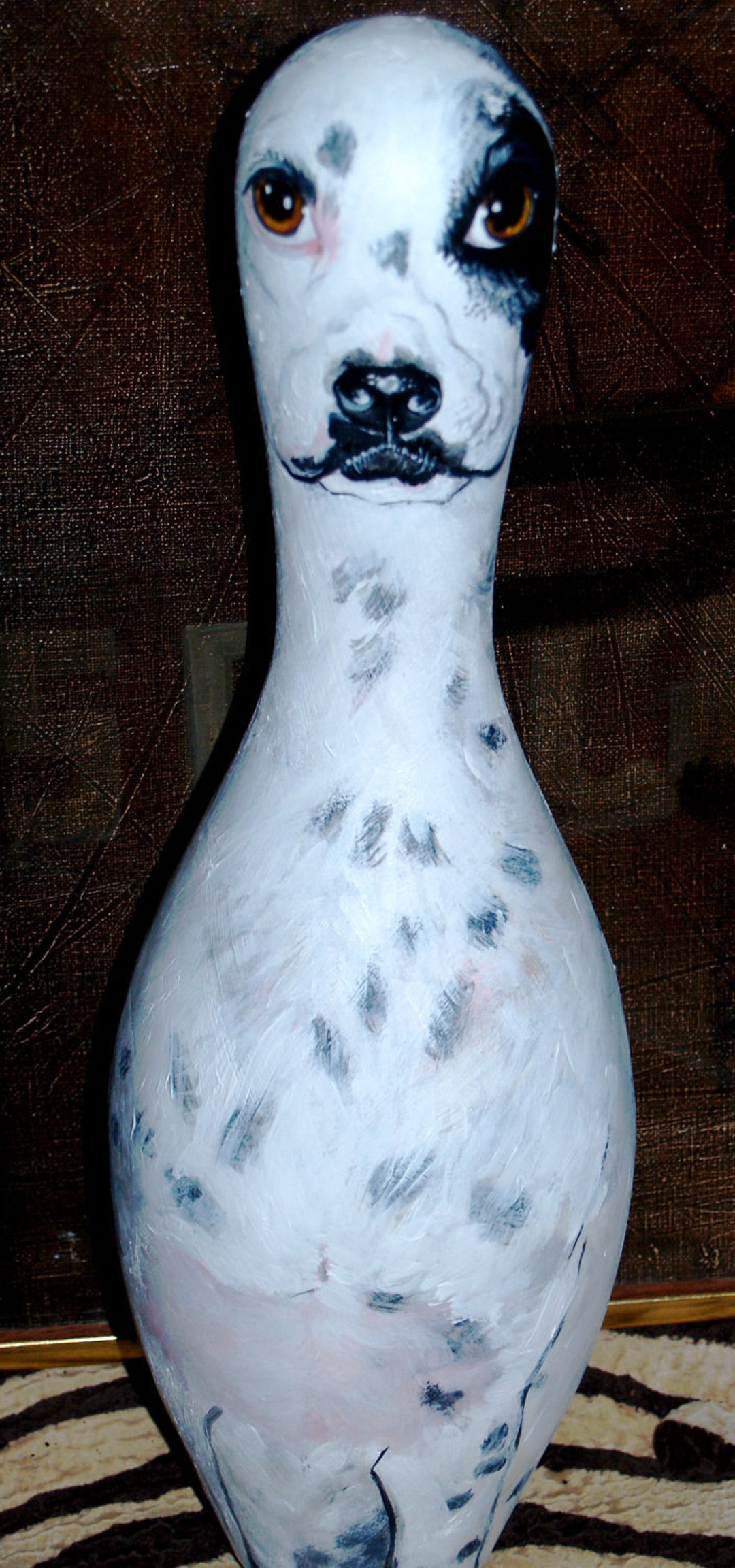 Hand Painted BOWLING PIN With YOUR Dogs Pet Portrait on It - Etsy