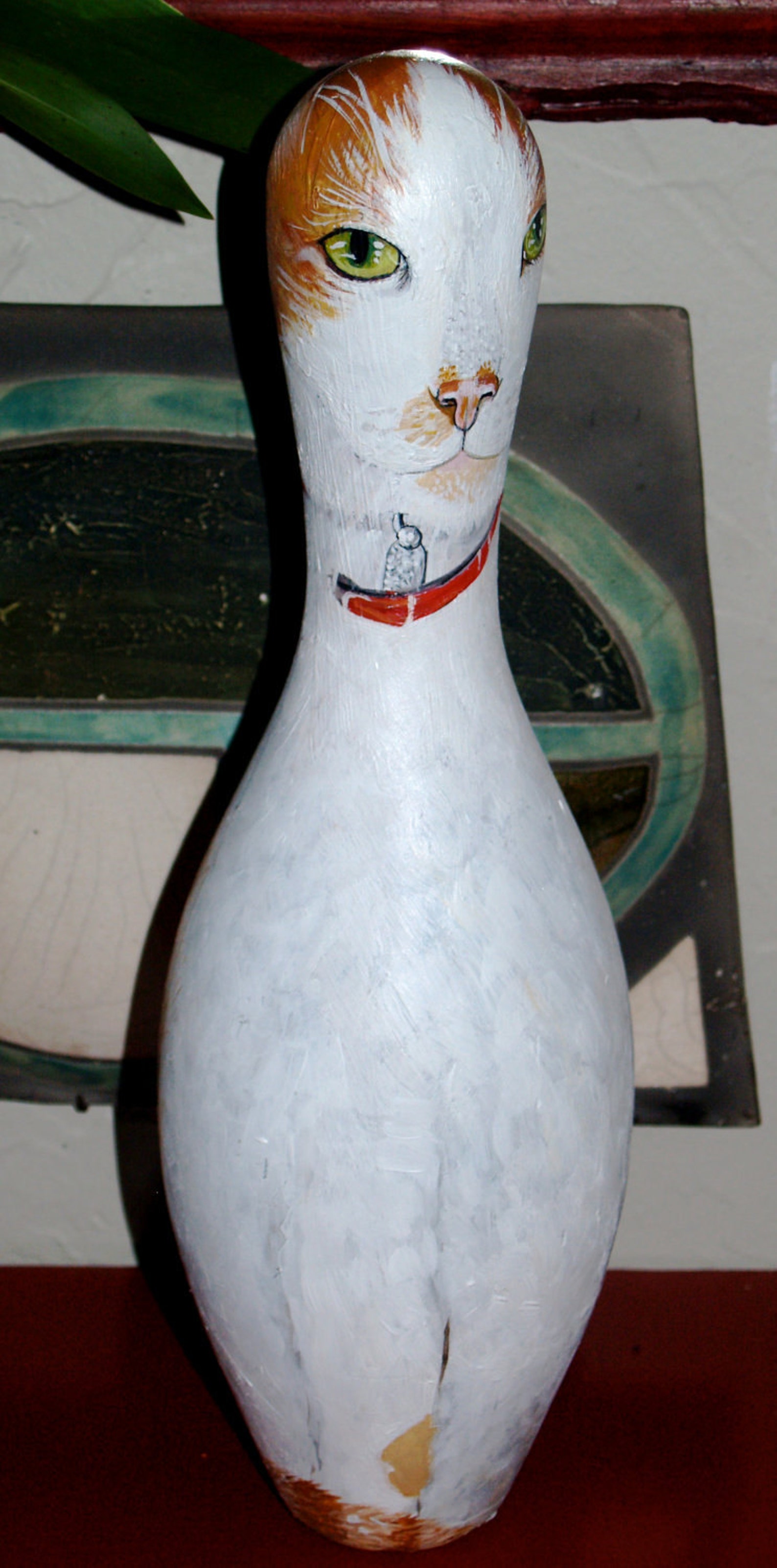 Custom Hand Painted Bowling Pin With Your Cats Pet Portrait on It All ...