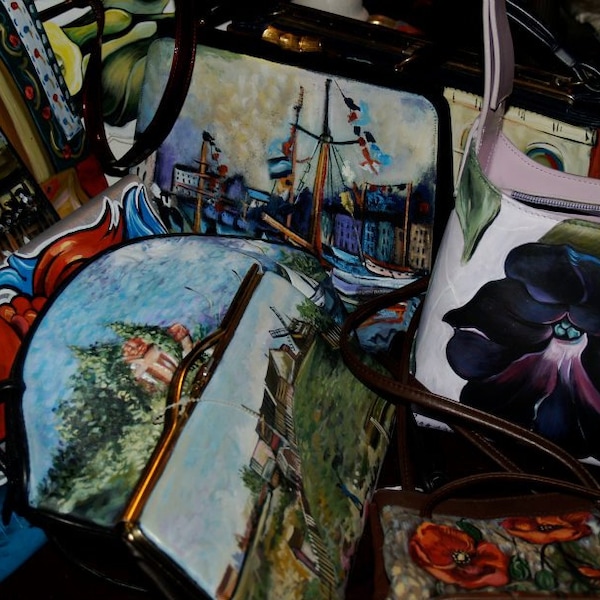 Hand Painted Handbag - Etsy