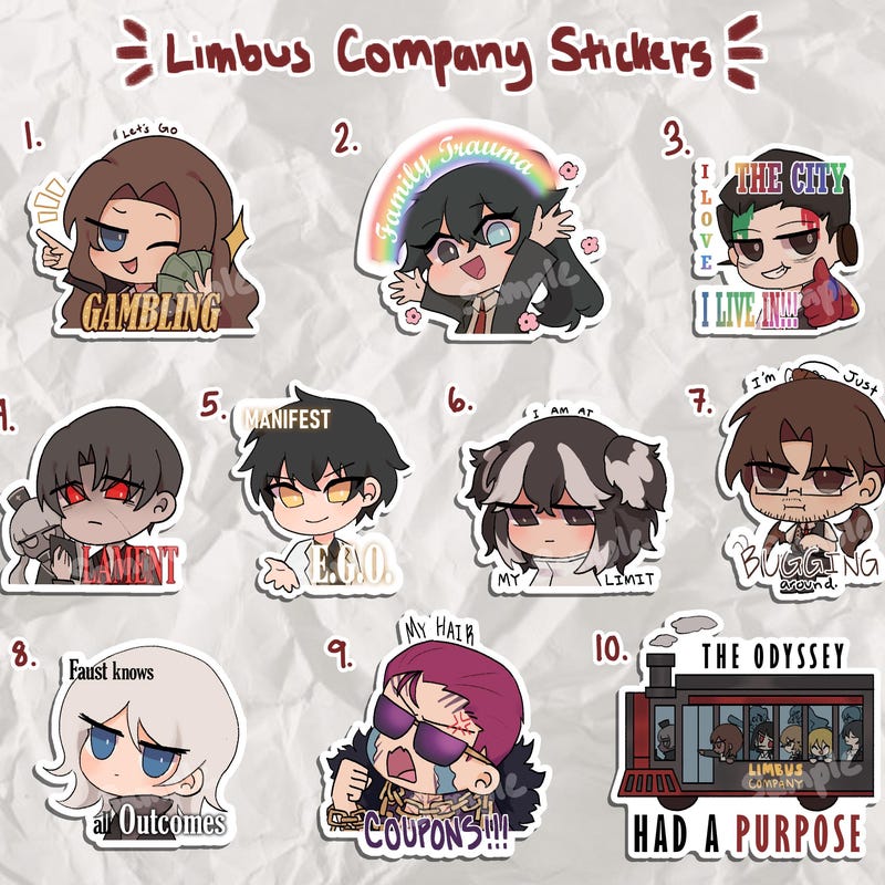 Limbus Company Star Stickers - Etsy Canada
