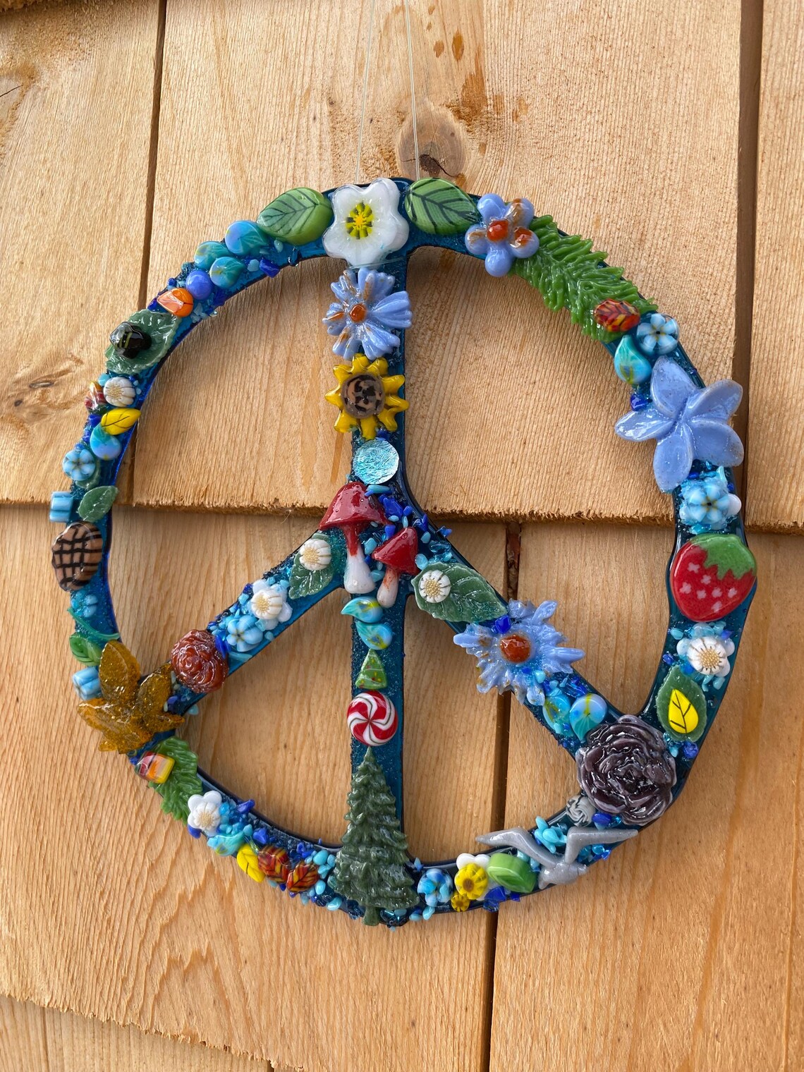 Fused Glass Peace Sign - Etsy