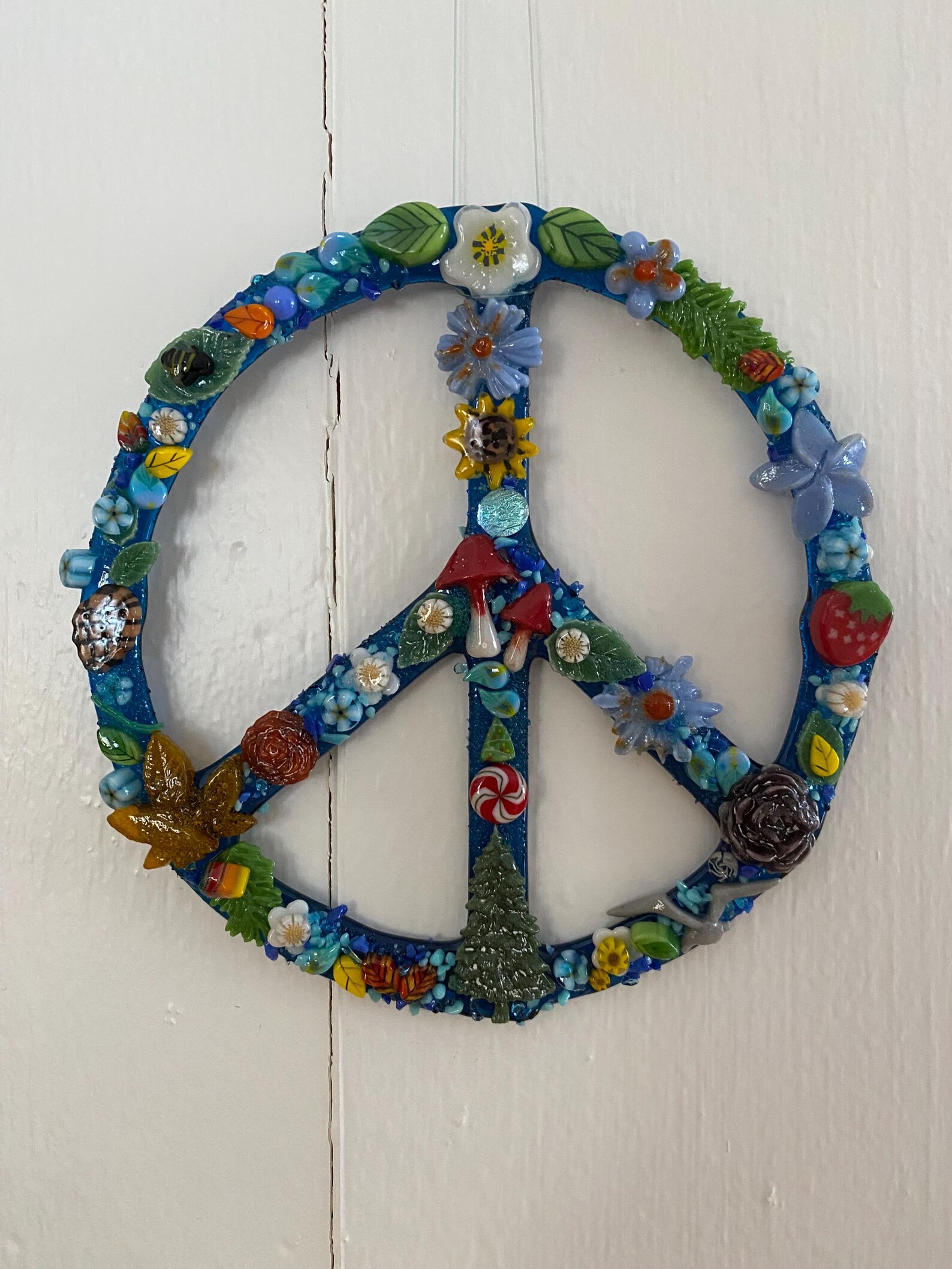 Fused Glass Peace Sign - Etsy