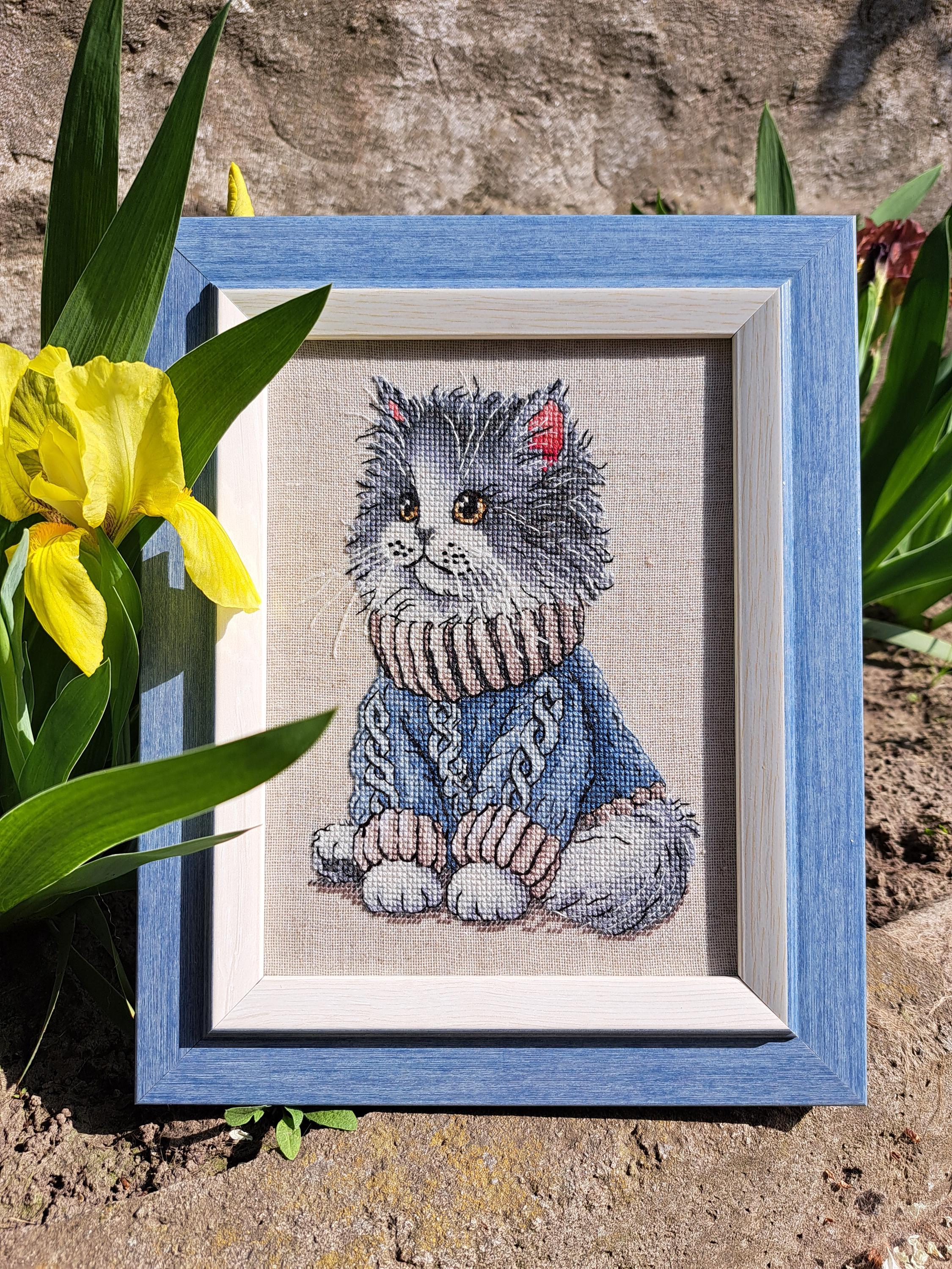 Cat Cross Stitch Pattern, Instant Download PDF Digital File, Kitty Cat ...