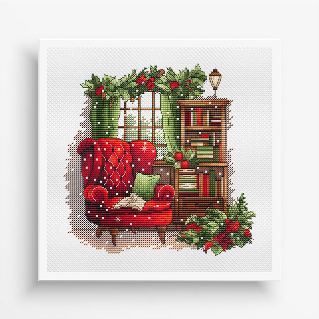 Christmas Cross Stitch Pattern PDF, Merry Christmas Counted Cross ...