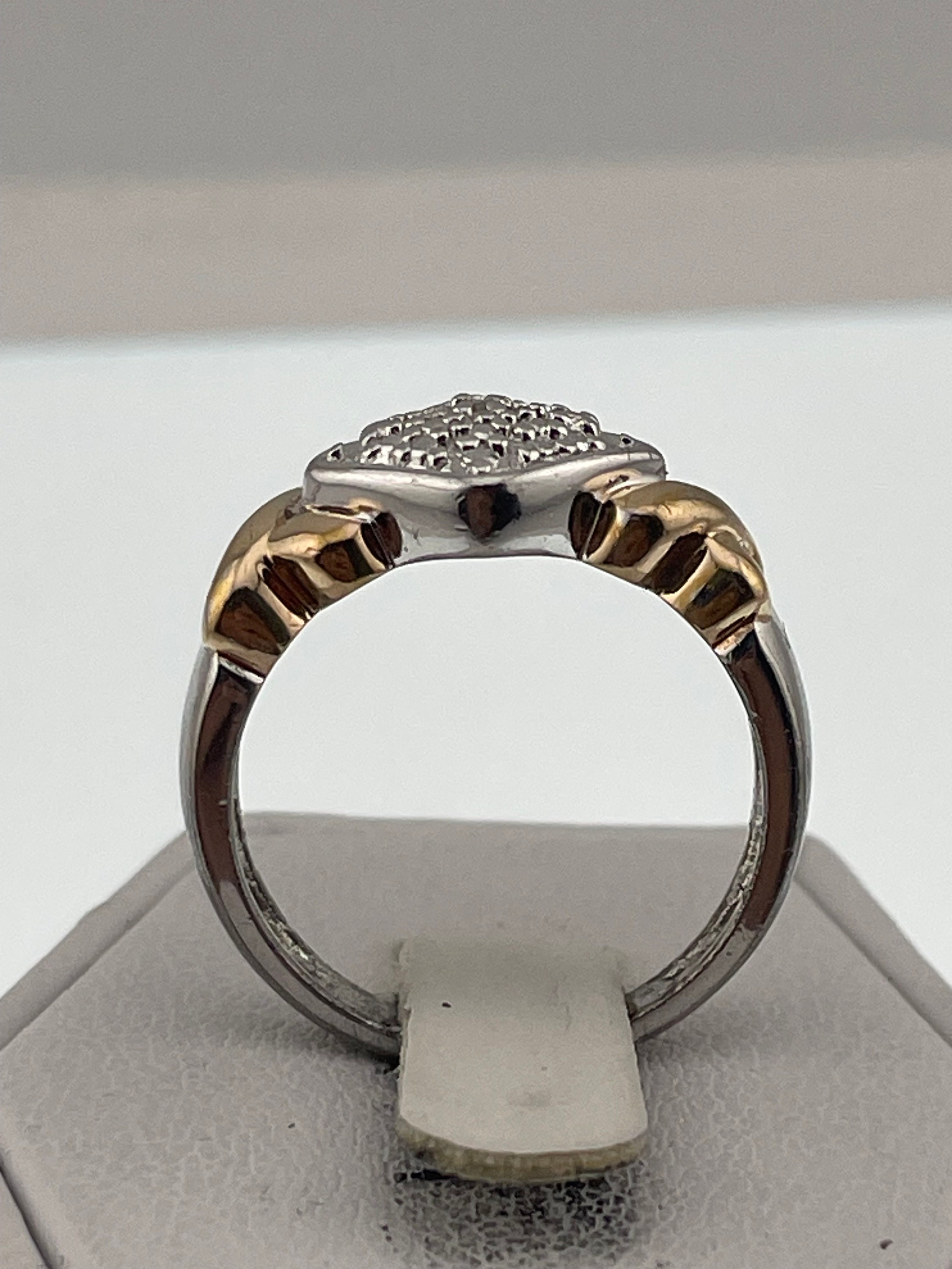 Vintage Two Tone, Diamond, Ring, Silver, and Gold - Etsy