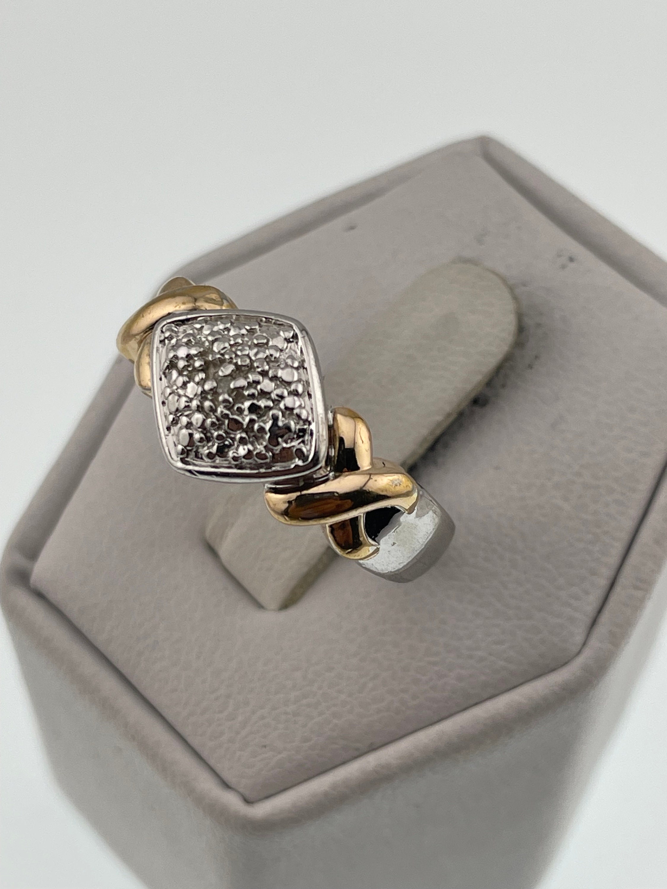 Vintage Two Tone, Diamond, Ring, Silver, and Gold - Etsy