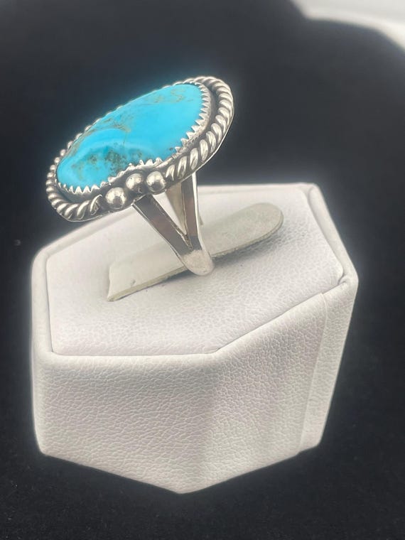 Antique native American Navajo turquoise ring, Teurli… - Gem