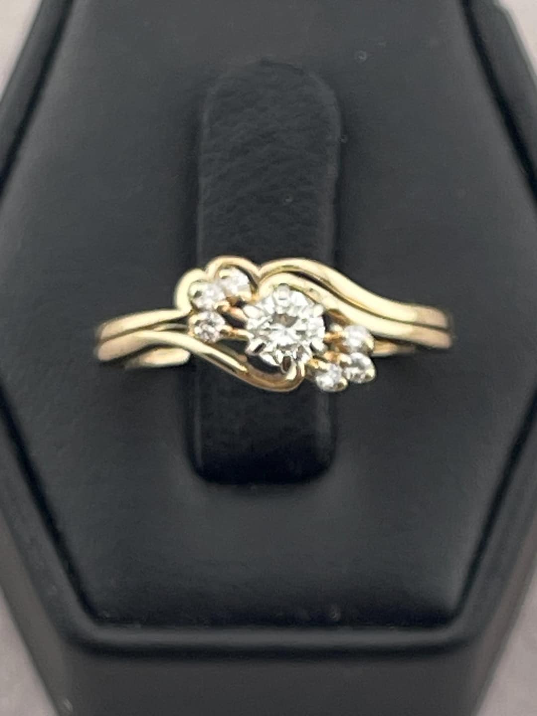 Antique 2/5 of a Carrot Diamond Wedding Set 14 Karat Yellow Gold - Etsy