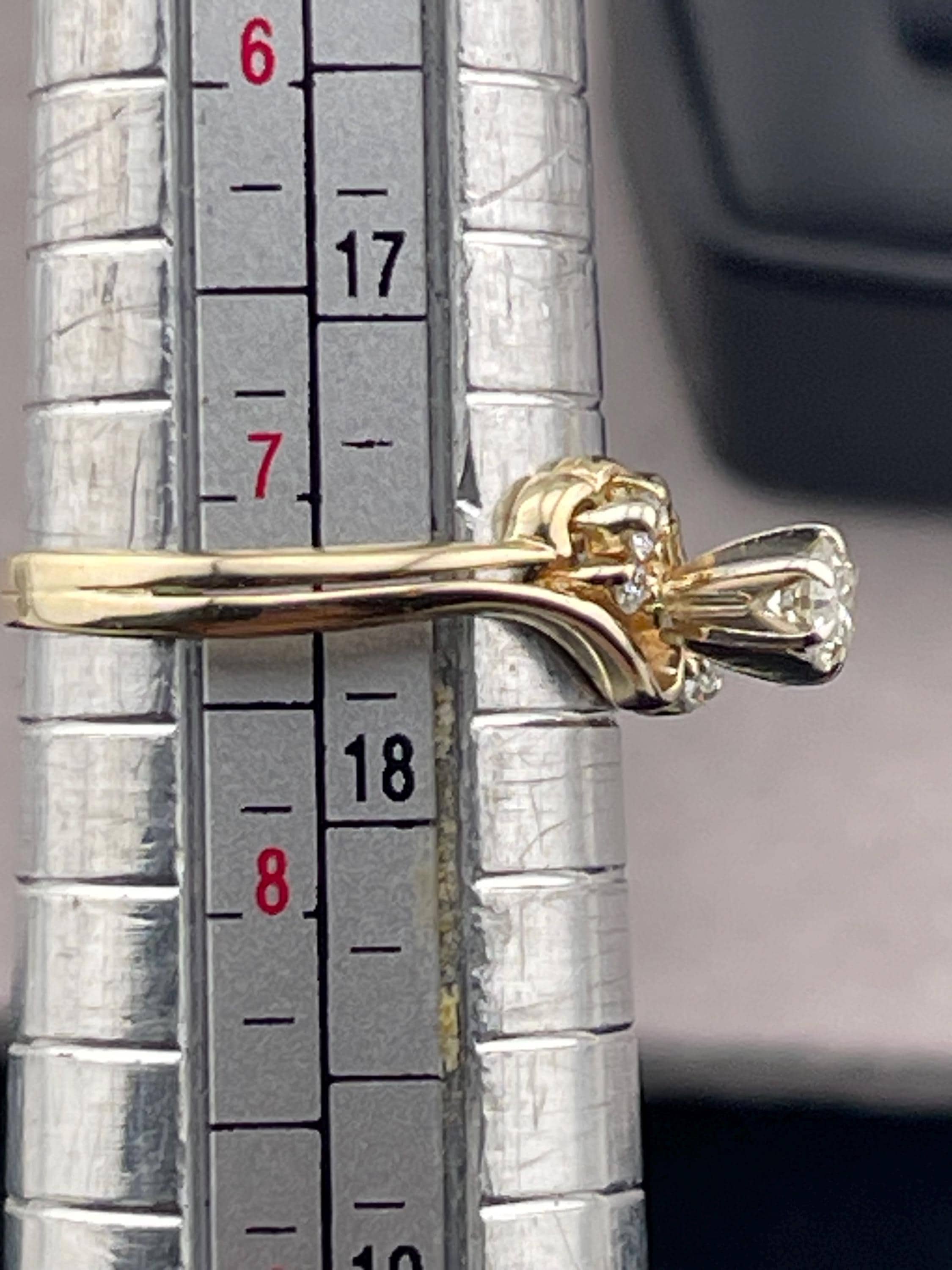 Antique 2/5 of a Carrot Diamond Wedding Set 14 Karat Yellow Gold - Etsy