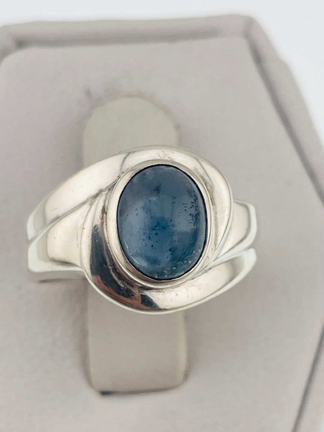 Antique Swirl Bypass, Cashon Sapphire Ring Sterling Silver - Etsy