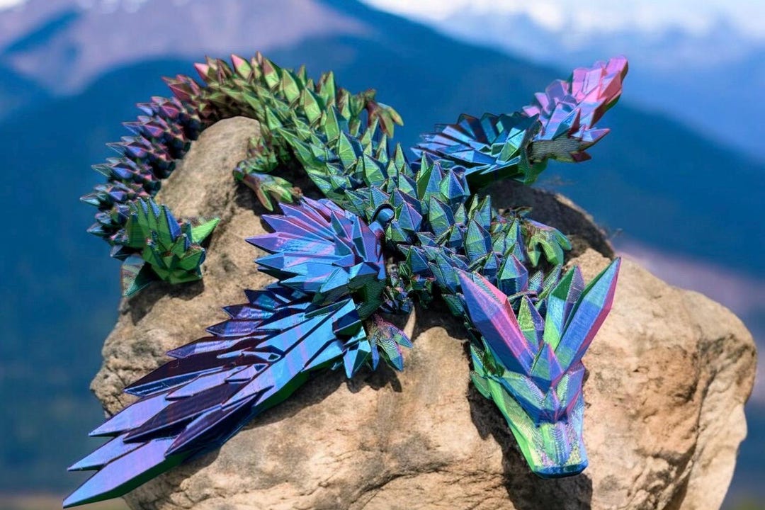 Crystal Winged Dragon and Crystal Dragon, Articulated Dragon ...
