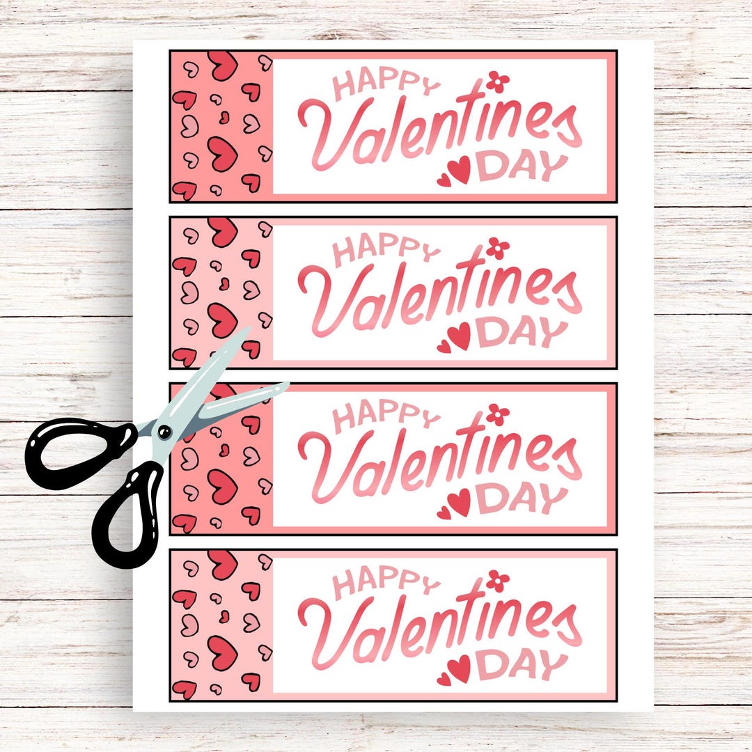 Valentine's Day Heart Bookmark, Printable Gift (digital Download) - Etsy