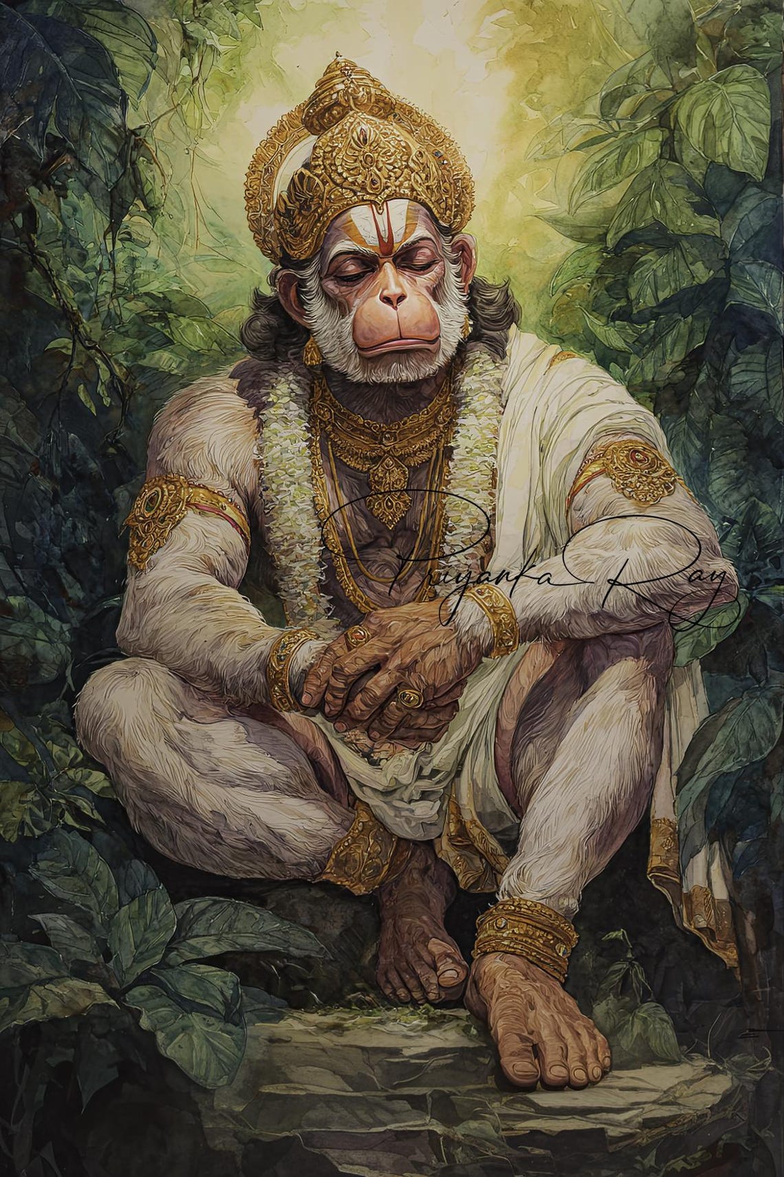 Hanuman Spiritual Art - Etsy