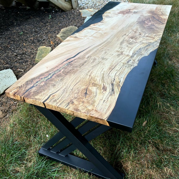 Epoxy Coffee Maple Table - Etsy
