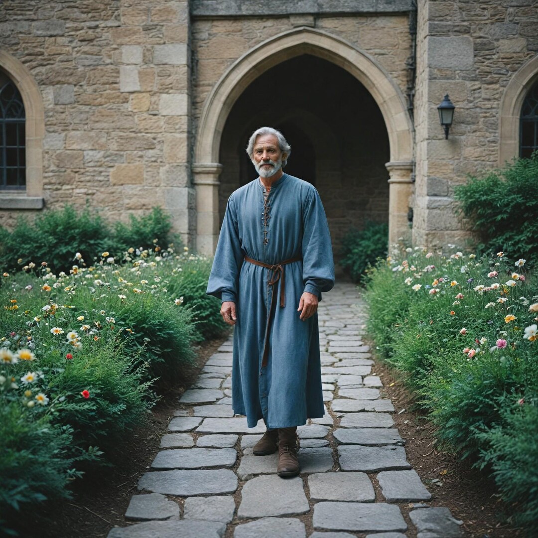 Men's Viking Medieval Robe Long Sleevelarp Renaissance Monk Costume ...