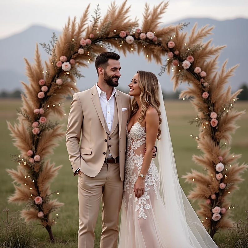 Custom Sandstone Beige Suit: Men's Slim Fit Three-piece Wedding Attire ...