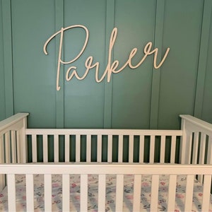 Wooden Name Sign for Nursery - Large Name Cutout - Custom Wood Nursery ...