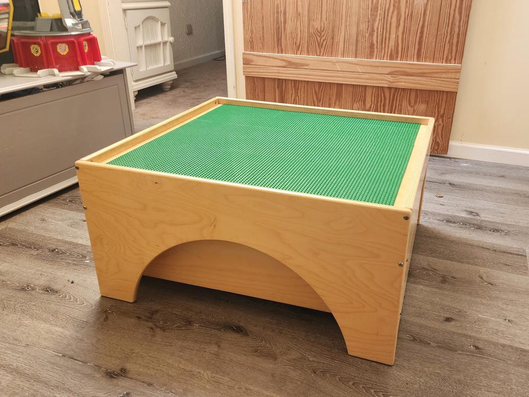 Lego Compatible Kids Activity Table - Storage Drawer Available - Wooden ...
