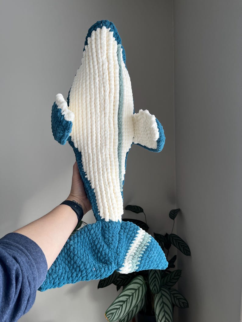 Hugo the Humpback Whale Plush Toy – Blue & Cream Stuffed Animal – 24 ...