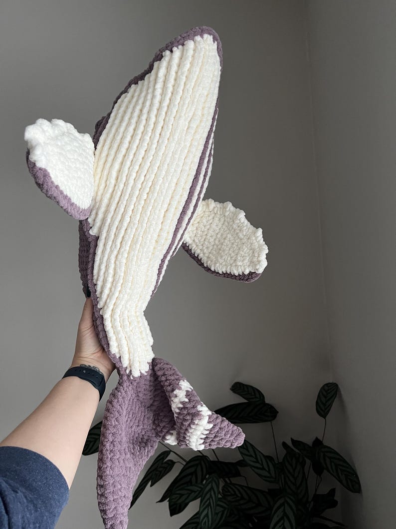 Hugo the Humpback Whale Plush Toy – Blue & Cream Stuffed Animal – 26 ...