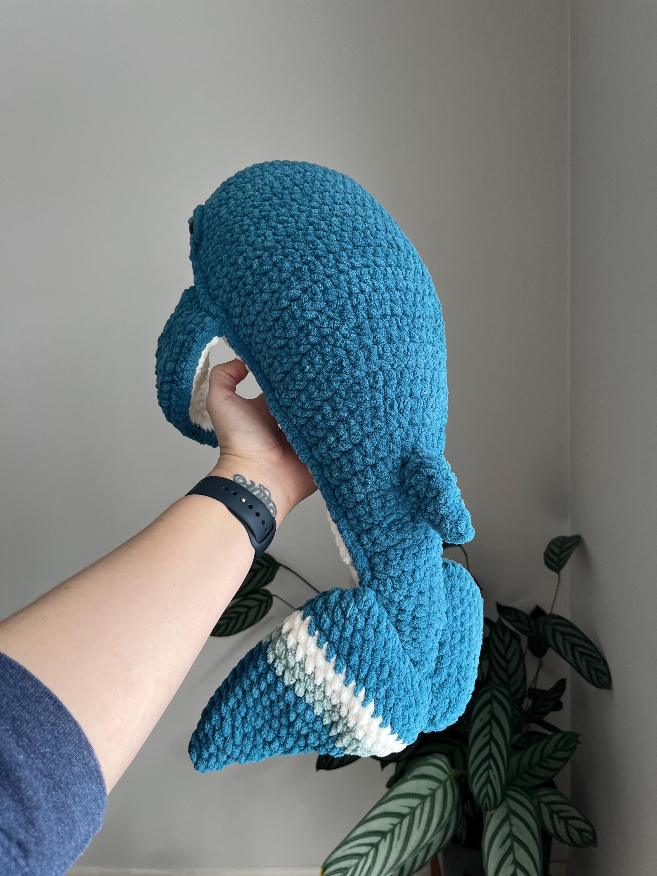 Hugo the Humpback Whale Plush Toy – Blue & Cream Stuffed Animal – 24 ...