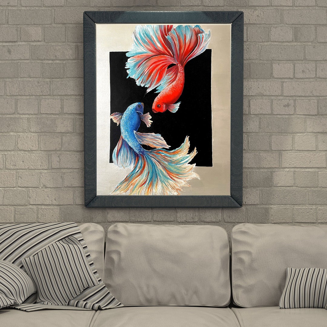 Yin and Yang Textured Acrylic Painting on Canvas - 24x36 Inches ...