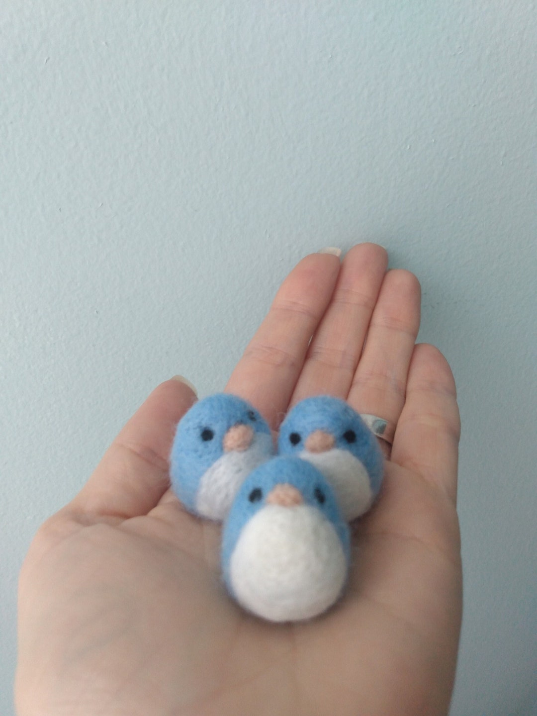 Felted Bluebird, Pocket Hug, Needle Felted Bird, Felt Blue Bird, Pocket ...