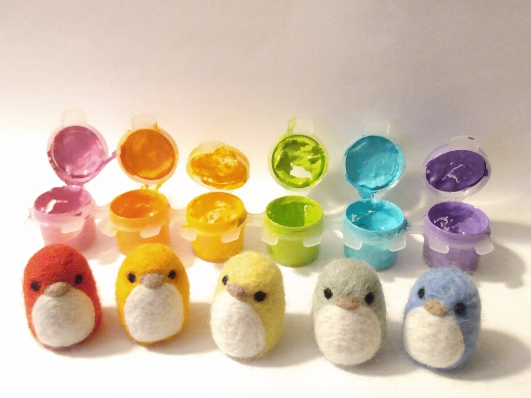 Felted Bird Set/gumdrop Birds/felt Bird/ Wool Birds/ Spring Birds ...