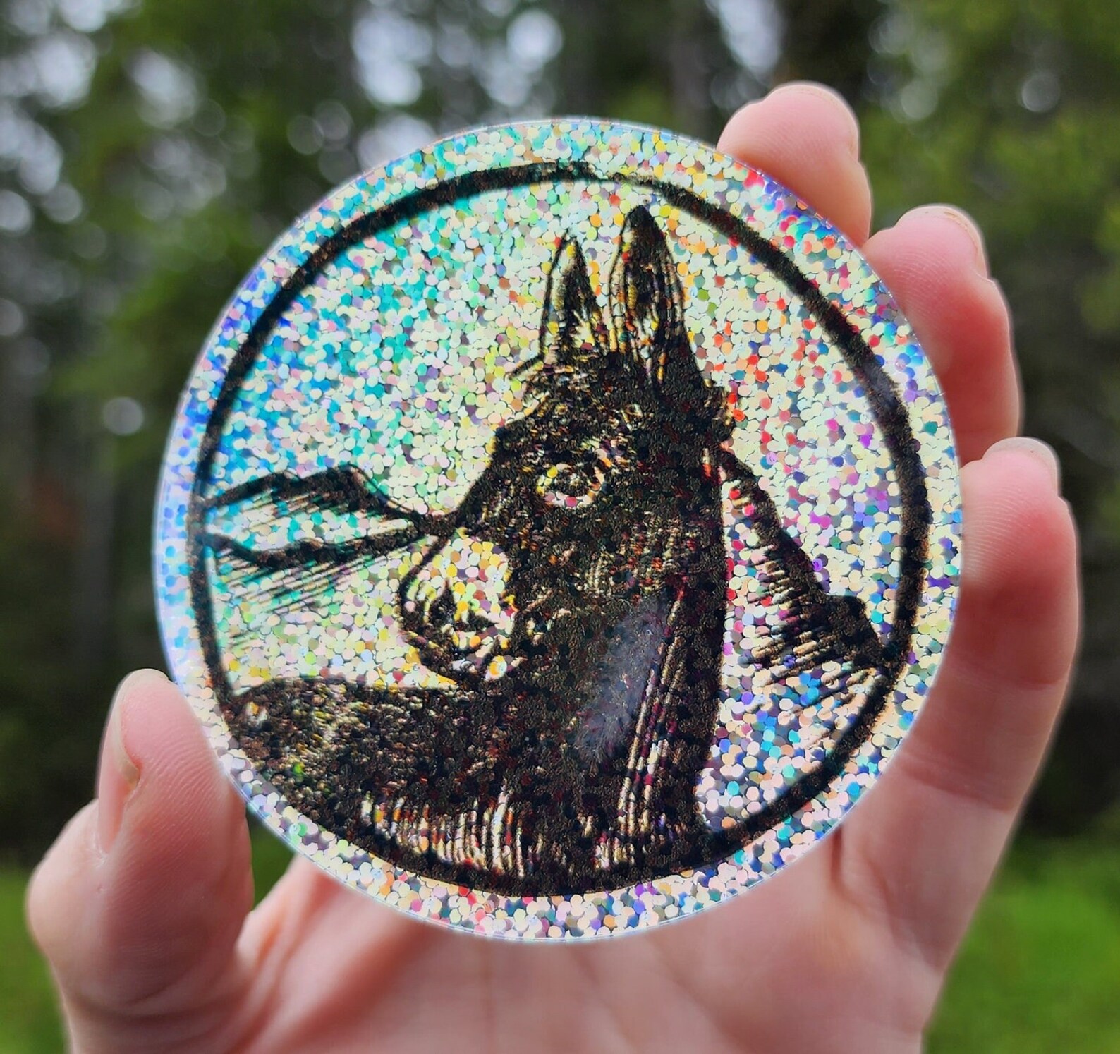 Circle Mountain Donkey Sticker in Glitter 3" - Etsy