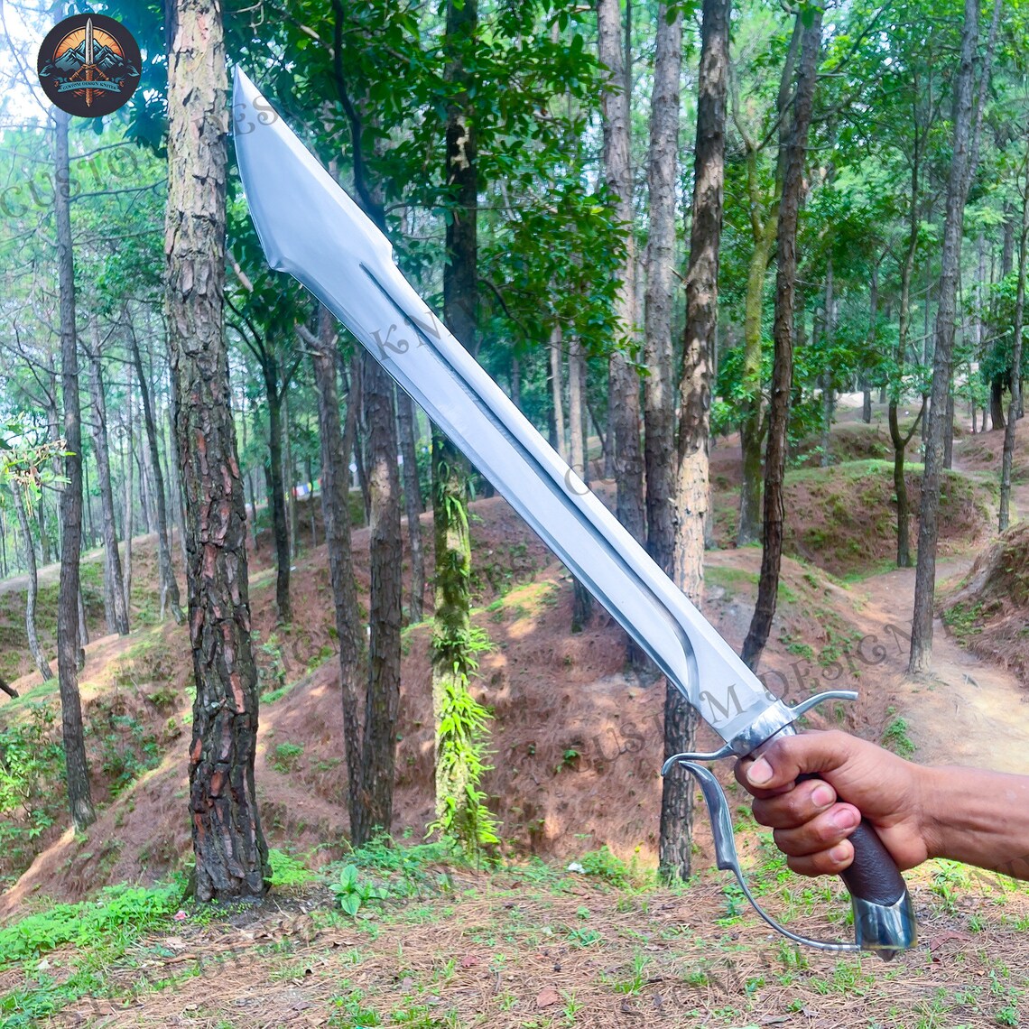 Norseman Medieval Machete Sword, Handforged Knife With Sheath, 24 Blade ...