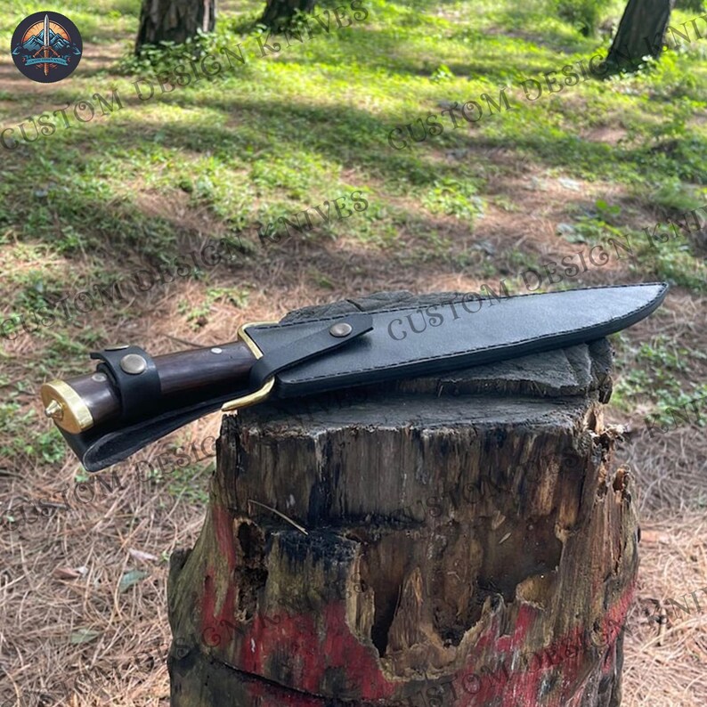 Bowie Knife, Hand Forged Bushcraft Knife, 5160 Leaf Spring Khukuri ...