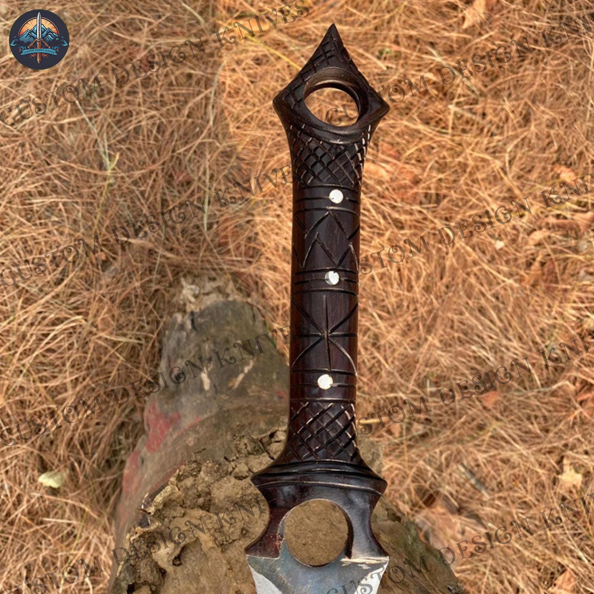 22 Viking Sword Full Tang Using Sword Nepali Kukri Blade Hand Forged ...