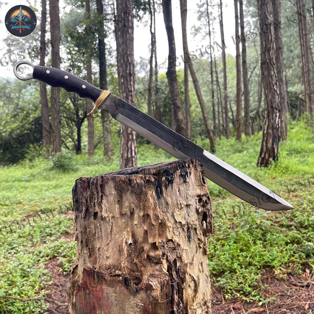 16 Hand Forged Machete Knife Truck Leaf Spring Blade Hunting Camping ...