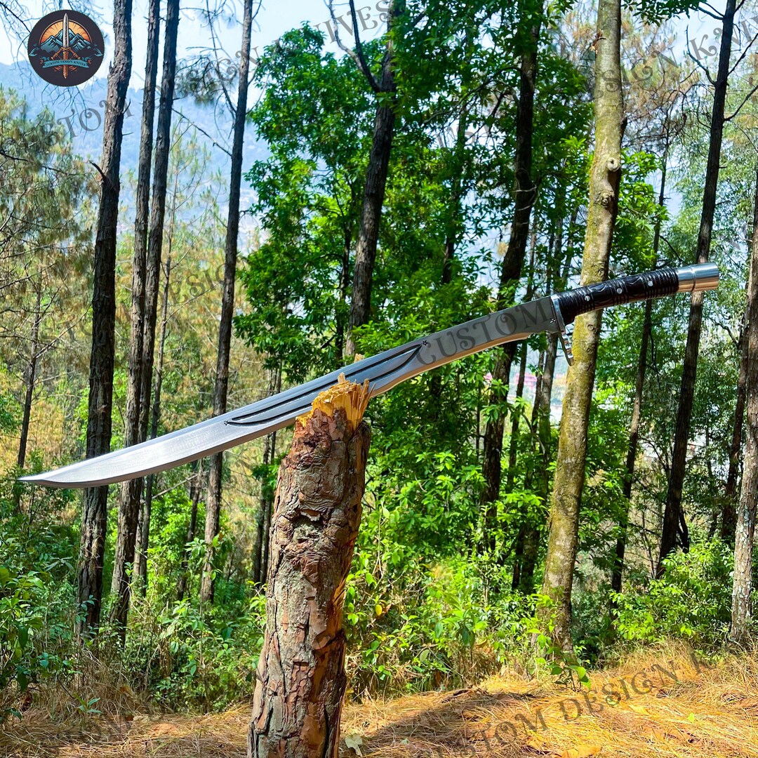 Medieval Sword With Knife Sheath, Custom Viking Swords, Handcrafted 29 ...