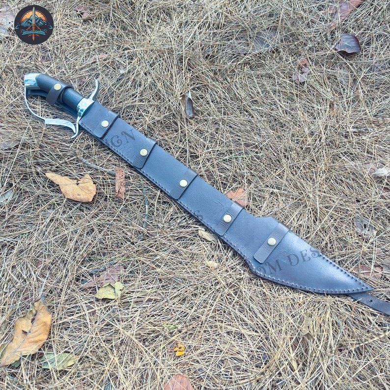 Norseman Medieval Machete Sword, Handforged Knife With Sheath, 24 Blade ...