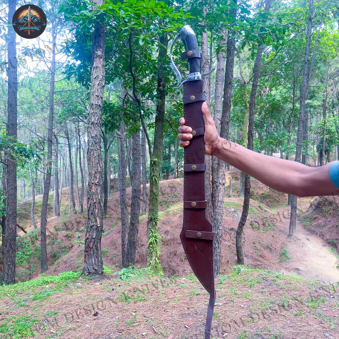 Norseman Medieval Machete Sword, Handforged Knife With Sheath, 24 Blade ...