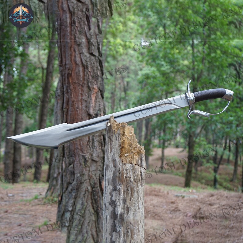 Norseman Medieval Machete Sword, Handforged Knife With Sheath, 24 Blade ...