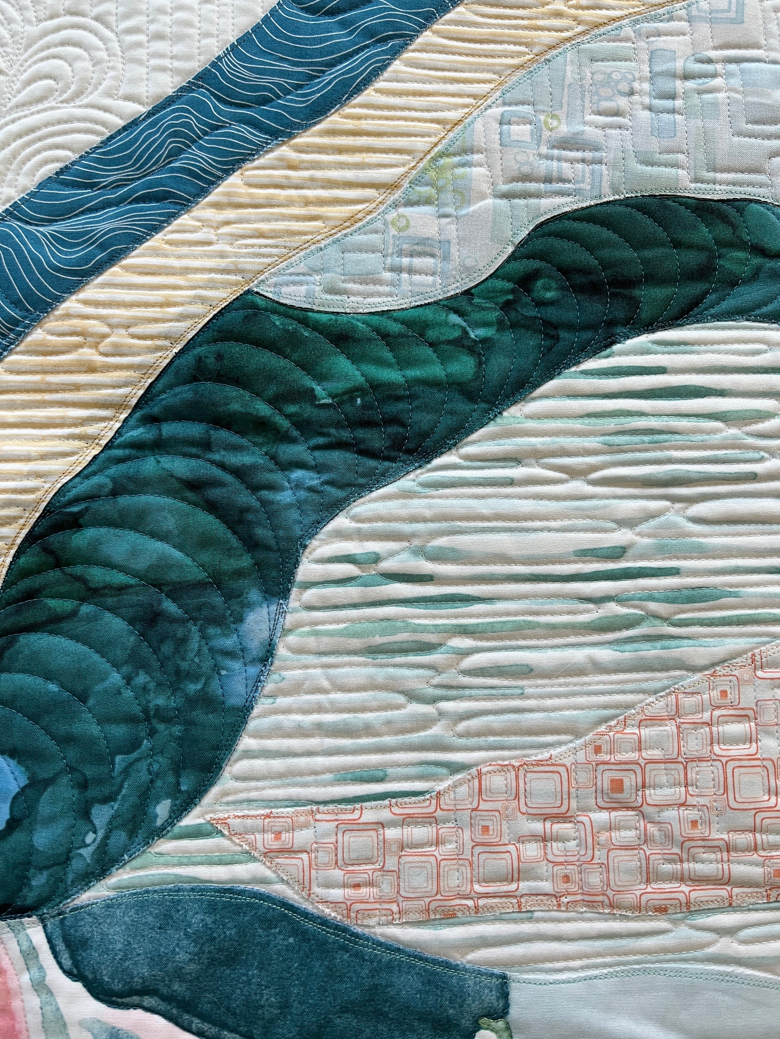 Fluid Motion Quilt Pattern for Natural Affinity (downloadable Digital ...