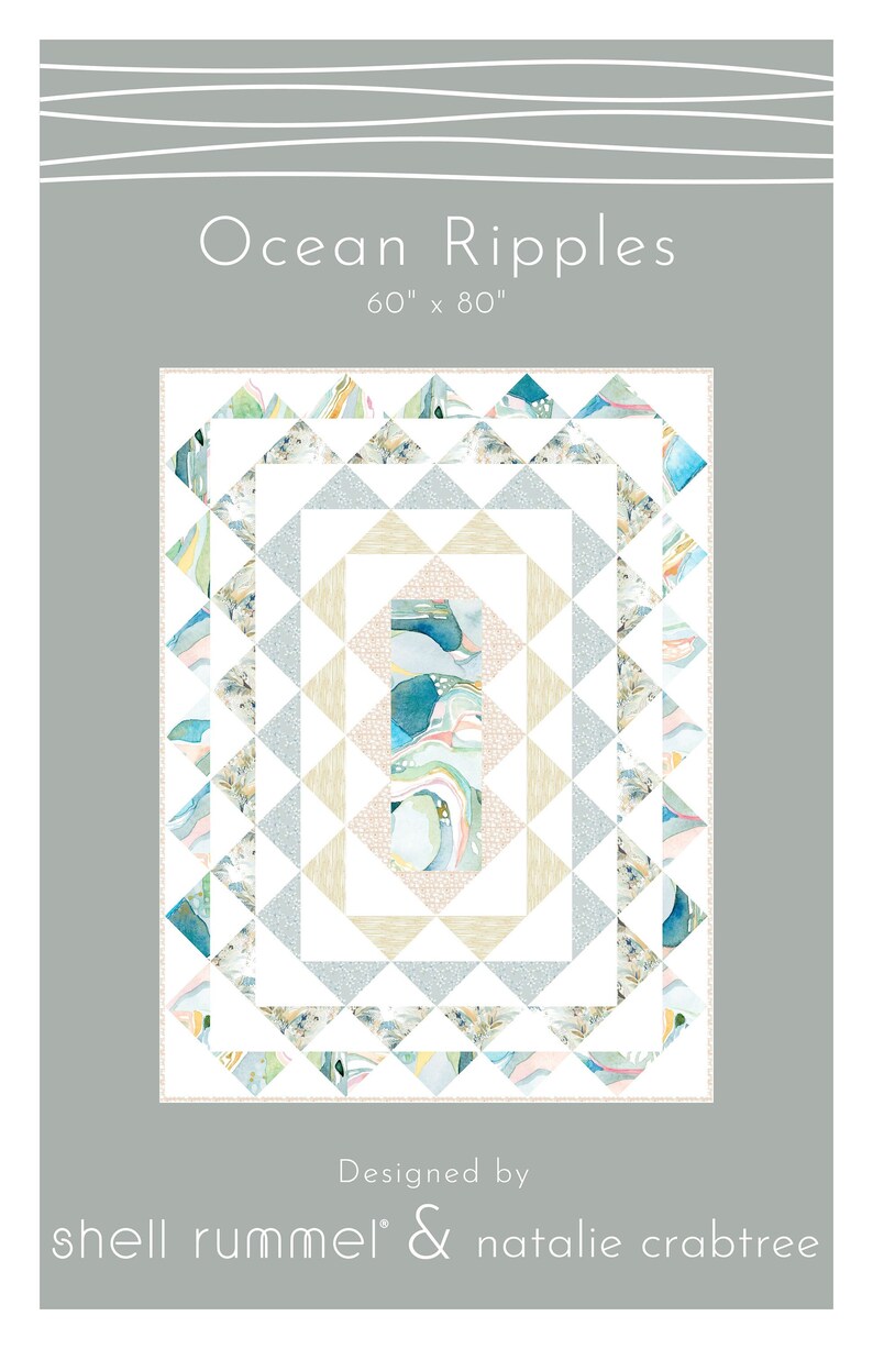 Ocean Ripples for NATURAL AFFINITY (downloadable Digital PDF) Quilt ...