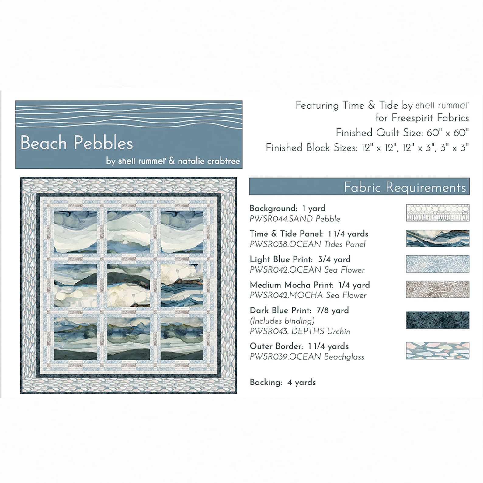 Beach Pebbles (downloadable Digital PDF) Quilt Pattern by Shell Rummel ...