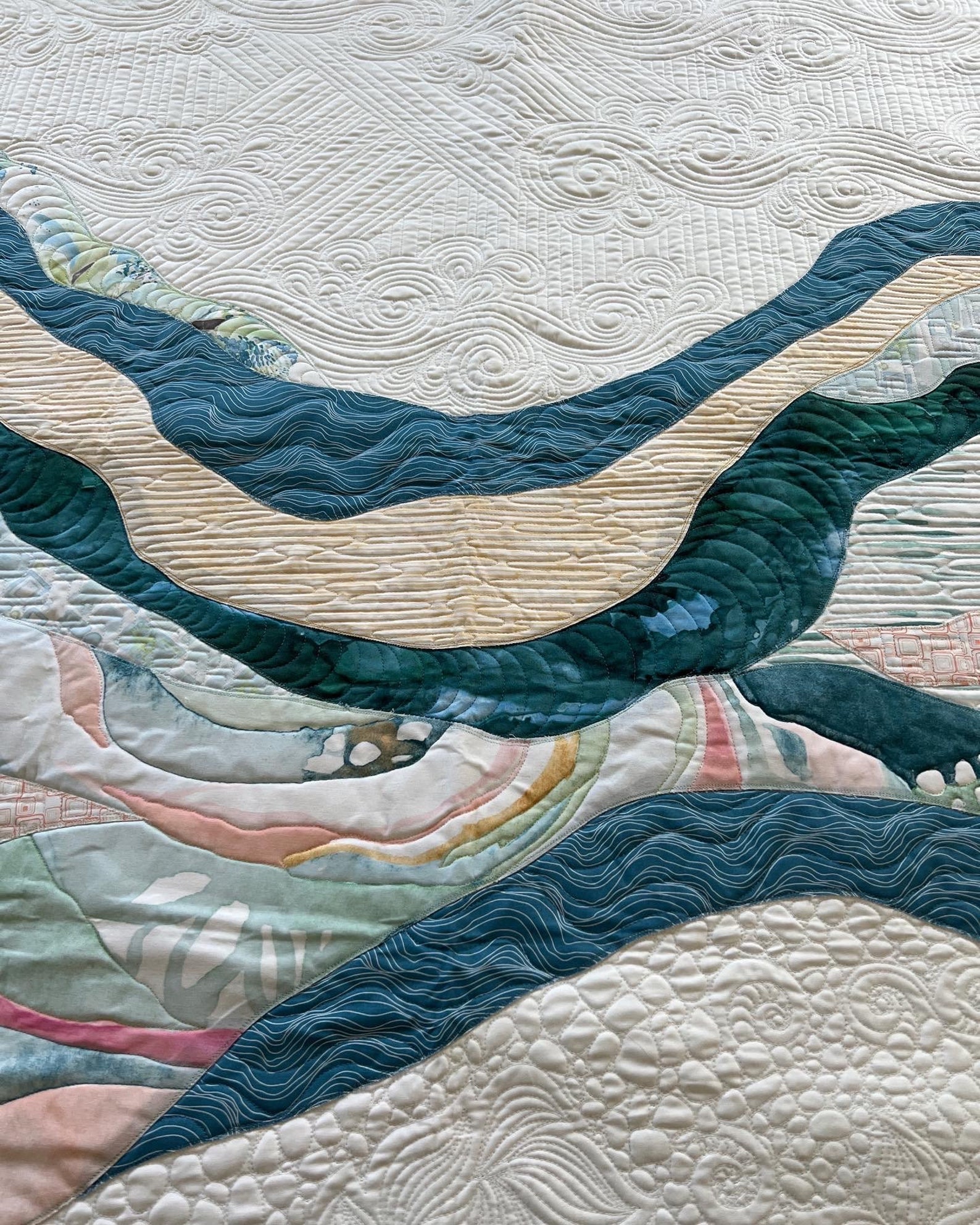 Fluid Motion Quilt Pattern for Natural Affinity (downloadable Digital ...