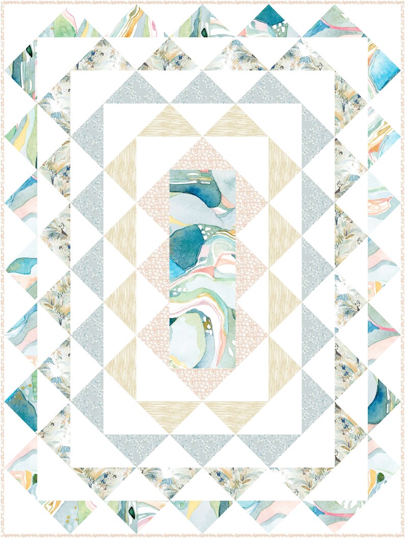 Ocean Ripples for NATURAL AFFINITY (downloadable Digital PDF) Quilt ...