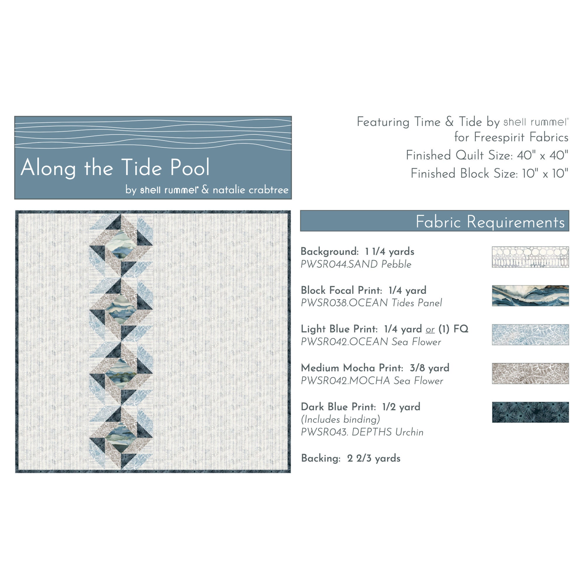 Along the Tide Pool ( Downloadable Digital PDF) Quilt Pattern Designed ...