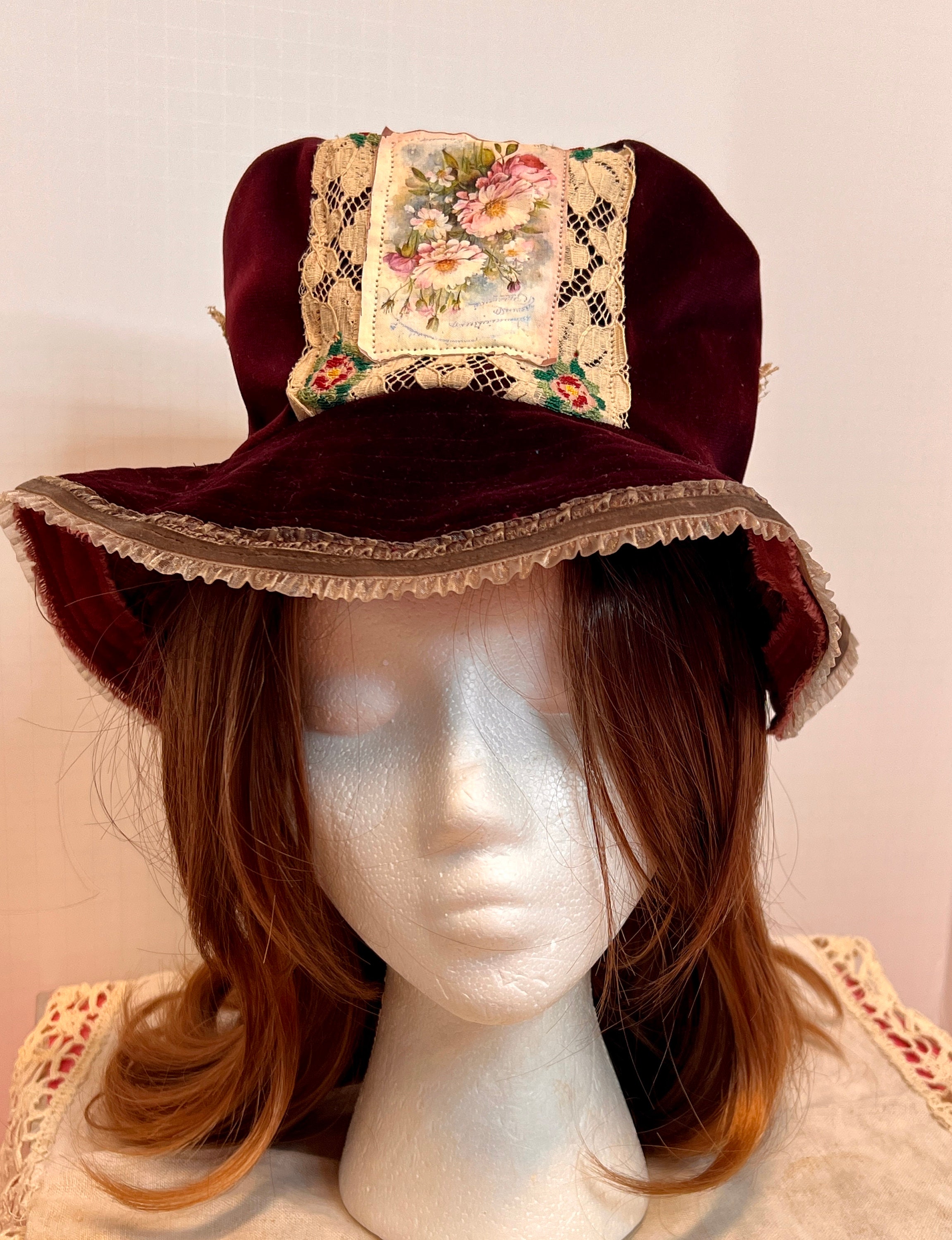 Reversible Bucket Hat, Top Hat, Costume Hat, Boho, Festival, Hippie ...